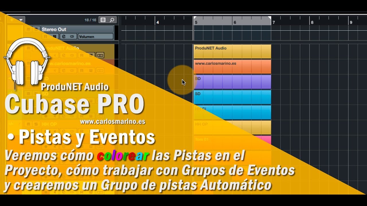 Cubase PRO - Pistas, Eventos y Grupos - YouTube