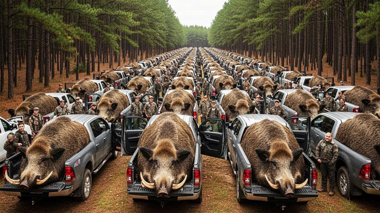 Epic Wild Boar Hunt | Giant Beasts Overrun and Taken Down - 900 ...