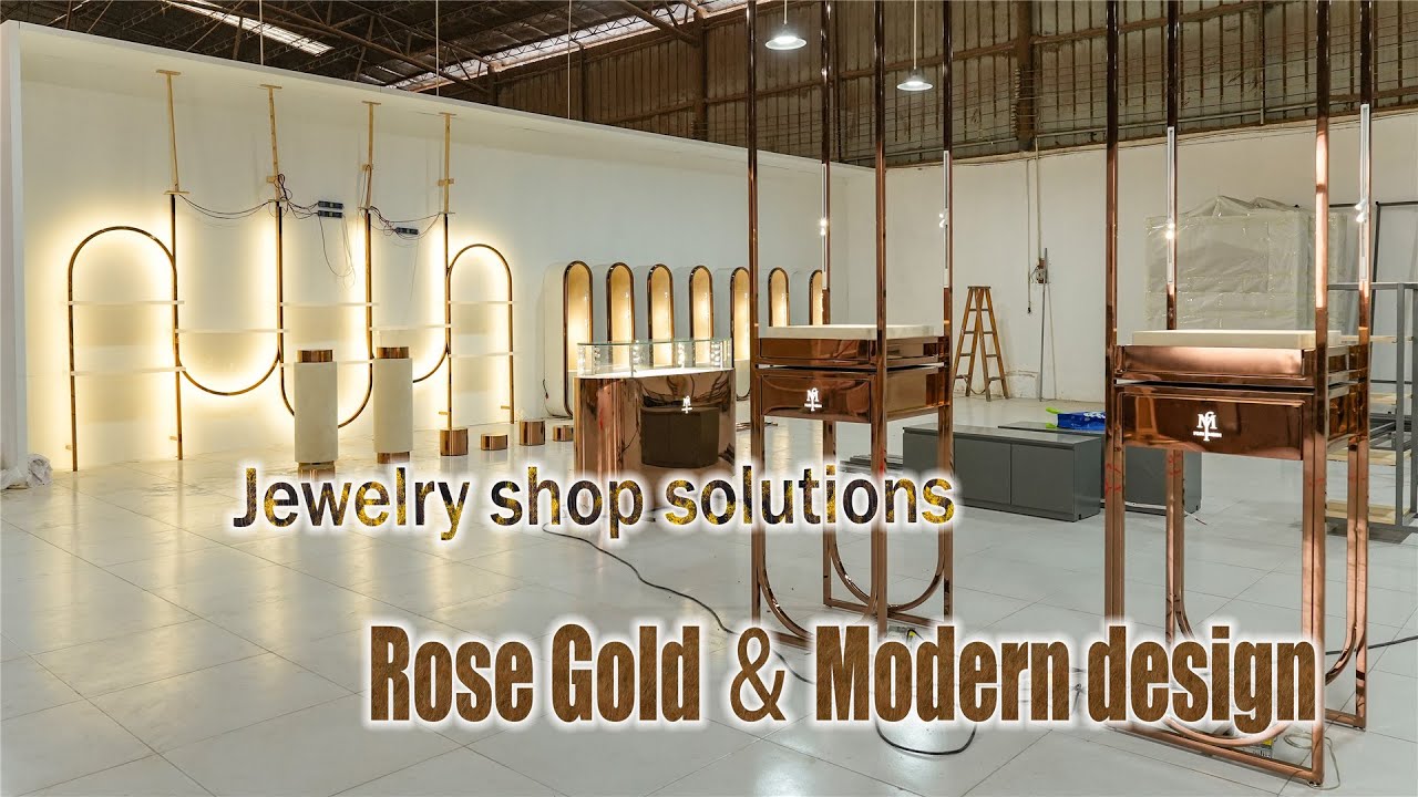 Upgrade your jewelry store with chic rose gold display cases. - YouTube