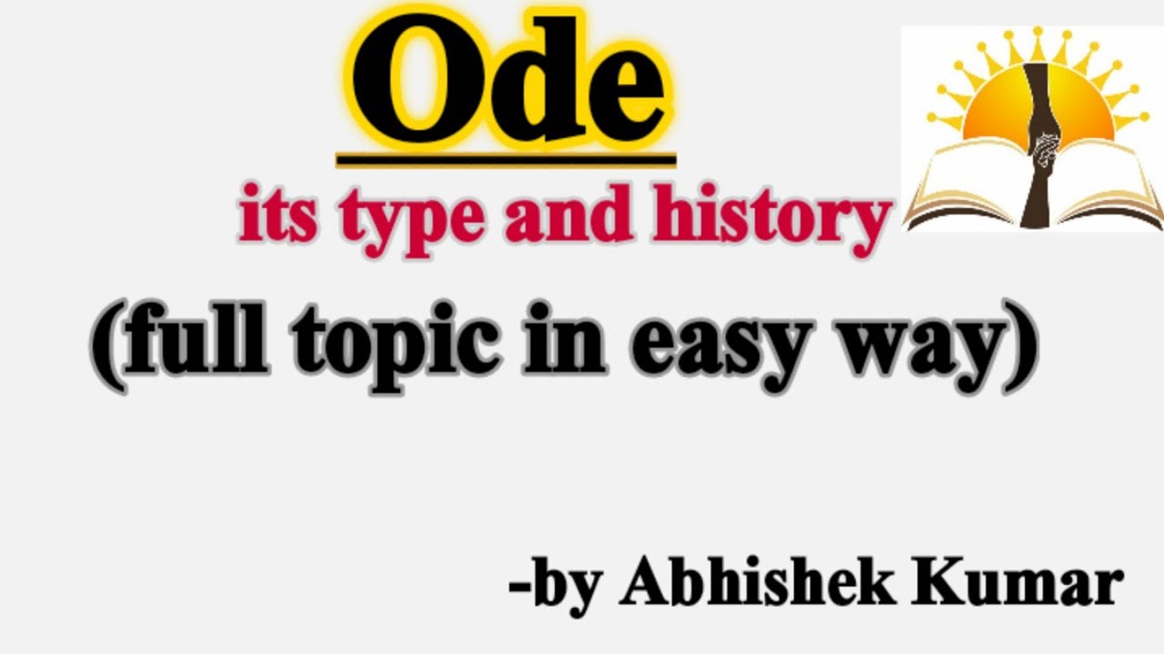 !!Ode full topic in easy way!! history of Ode - YouTube