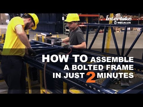 How to assemble an Interlake Mecalux bolted frame in just 2 minutes ...