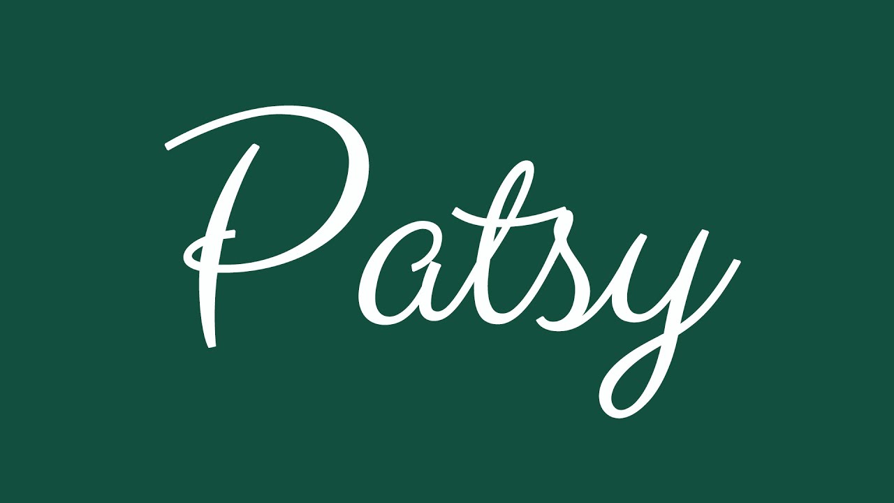 Learn how to Sign the Name Patsy Stylishly in Cursive Writing - YouTube