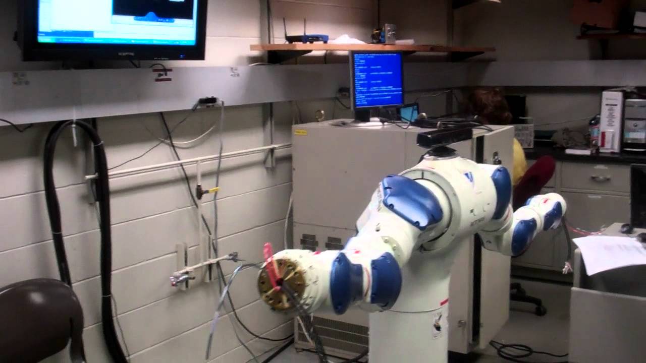 Kinect Interface to Motoman SDA10 Dual Arm Robot at RPI CATS - YouTube