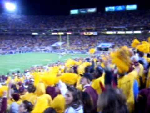 ASU Crowd Goes Crazy On 4th And Goal - YouTube