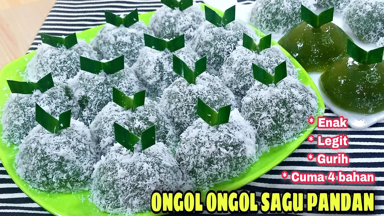 Cara Membuat Kue ONGOL ONGOL PANDAN|| ONGOL ONGOL SAGU PANDAN - YouTube