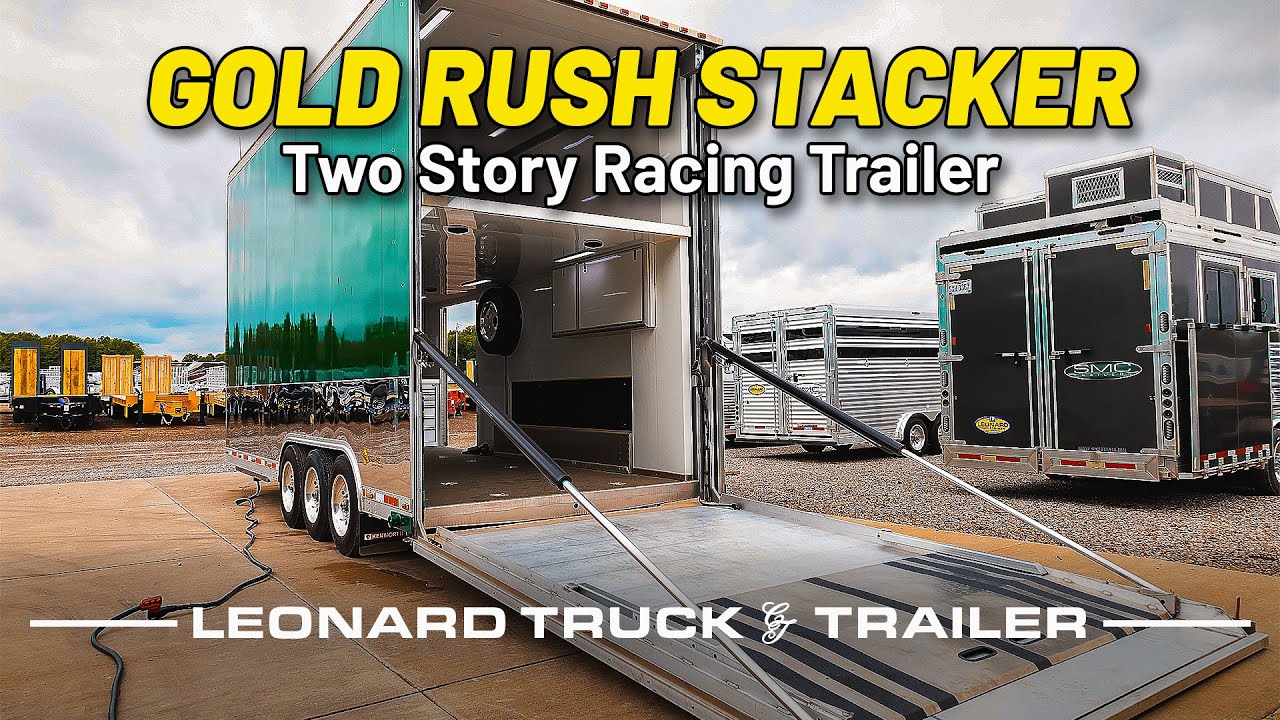 TWO STORY RACING TRAILER - Gold Rush Stacker Inc. Racing Trailer - YouTube