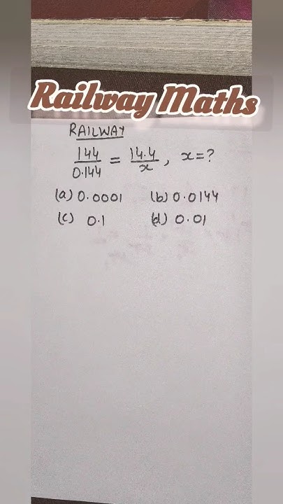 Railway Maths #maths #math #mathematics #mathstricks #short #shorts #tricks #railway #algebra # ...