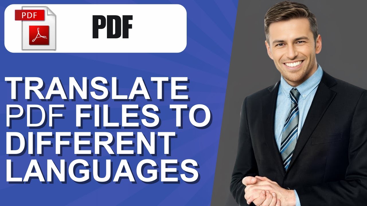 How to Translate PDF Files to Different Languages - YouTube