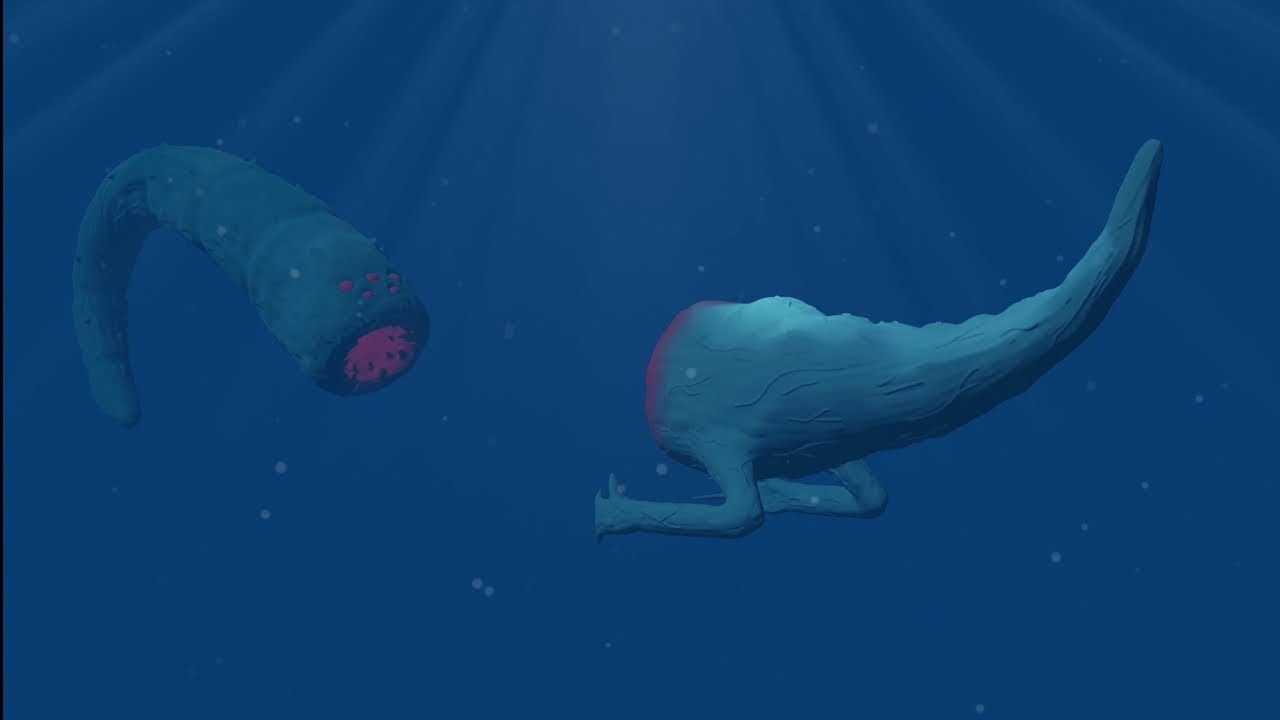 Mega worm vs sea Eater - YouTube