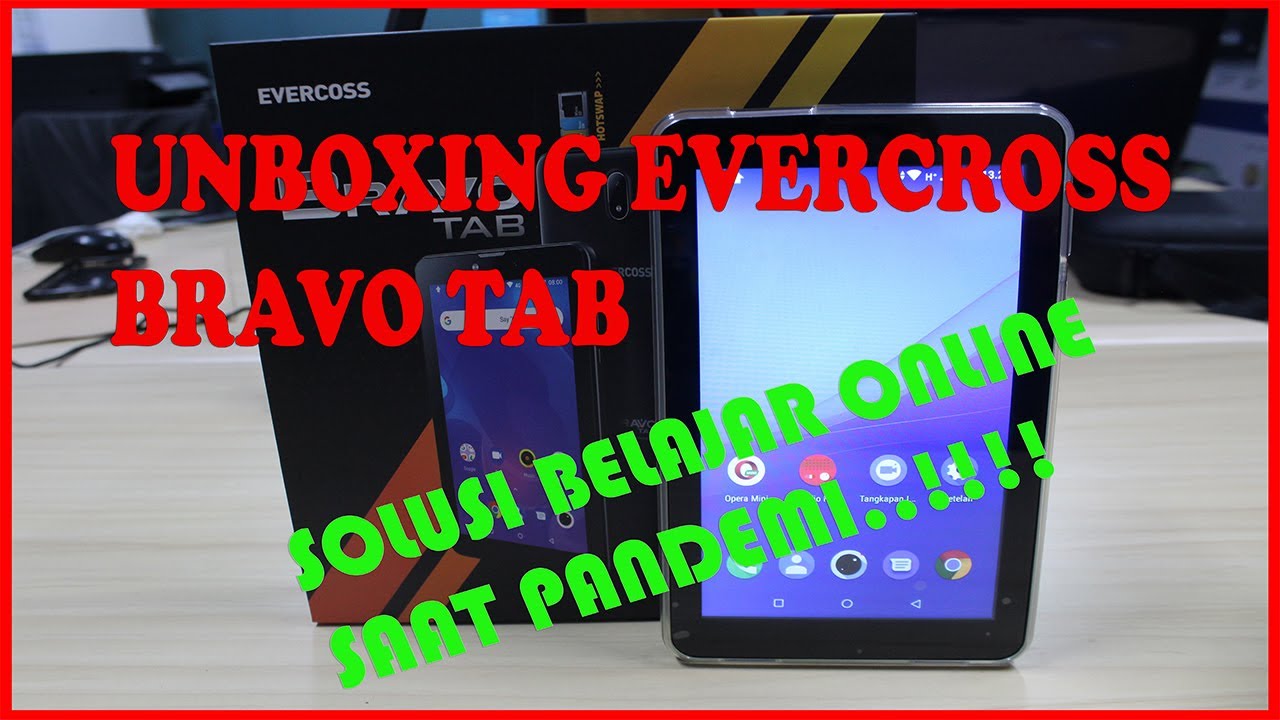 UNBOXING EVERCOSS BRAVO TAB | TABLET UNTUK SEKOLAH | SOLUSI BELAJAR ONLINE - YouTube