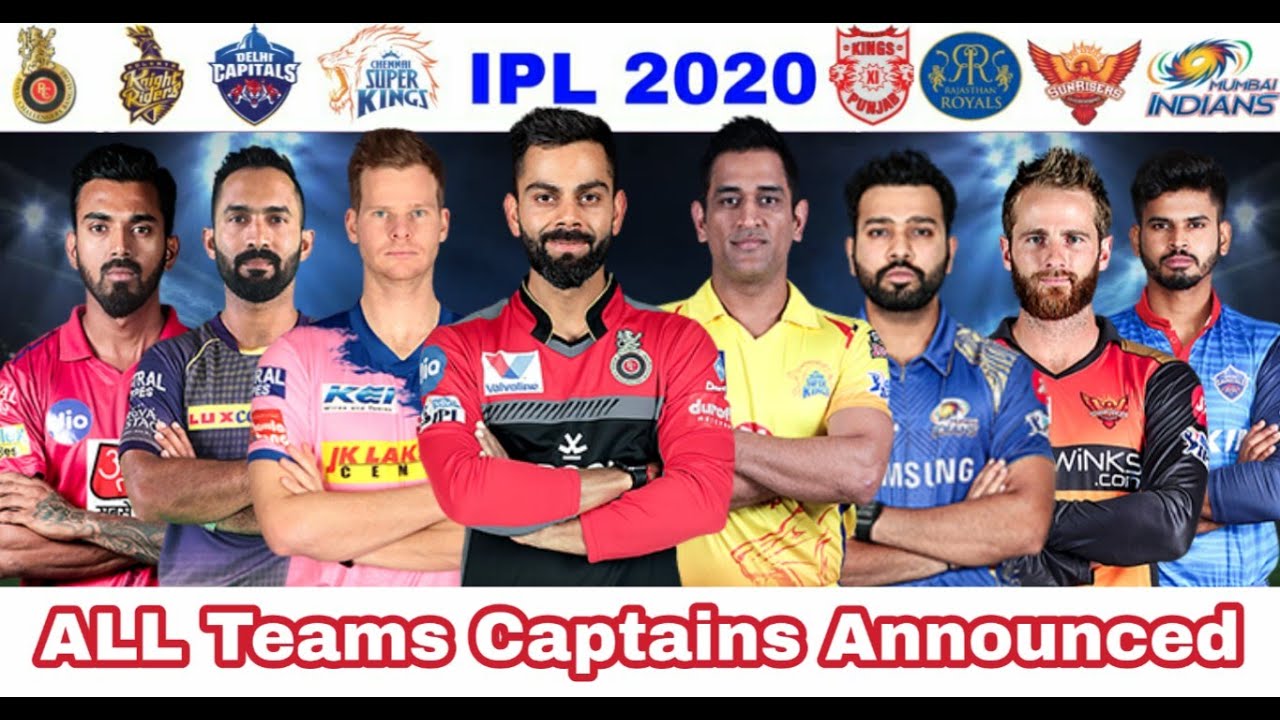 IPL2020 - Final List Of Captains and Vice captains Of All Teams | IPL ...