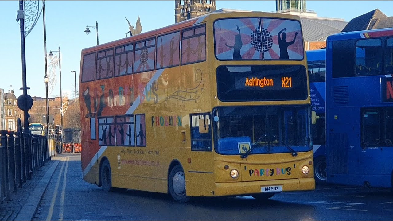 Phoenix Coaches Dennis Trident ALX400 A14PNX 'Party Bus' working the ...