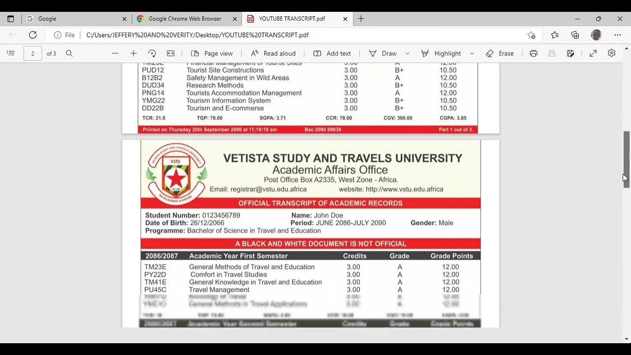 FREE MASTERS APPLICATION STANDARD TRANSCRIPT - YouTube