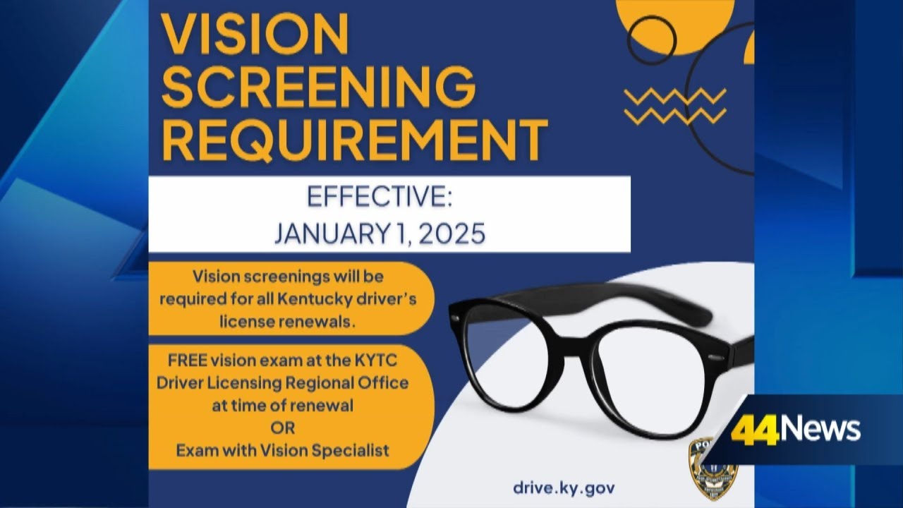 Kentucky to require vision screenings to renew driver's licenses - YouTube