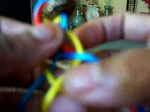 knot : 6 strand diamond braid knot - YouTube