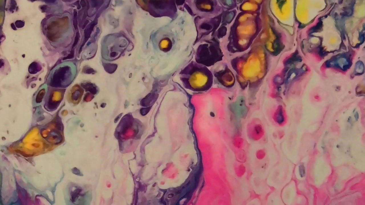 ACRYLIC DIRTY POUR PLASTIC SWIPE TECHINIQUE - YouTube