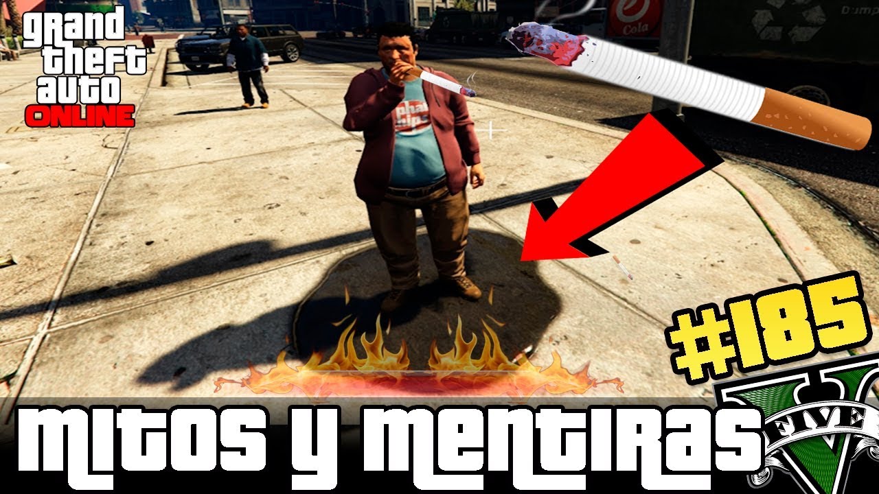 GTA V Mitos y Mentiras #185 | Qué pasa si un civil tira su cigarro ...