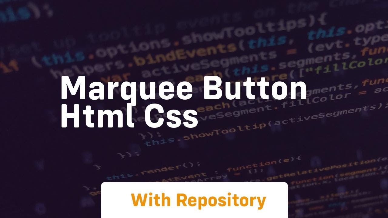 Marquee button html css - YouTube