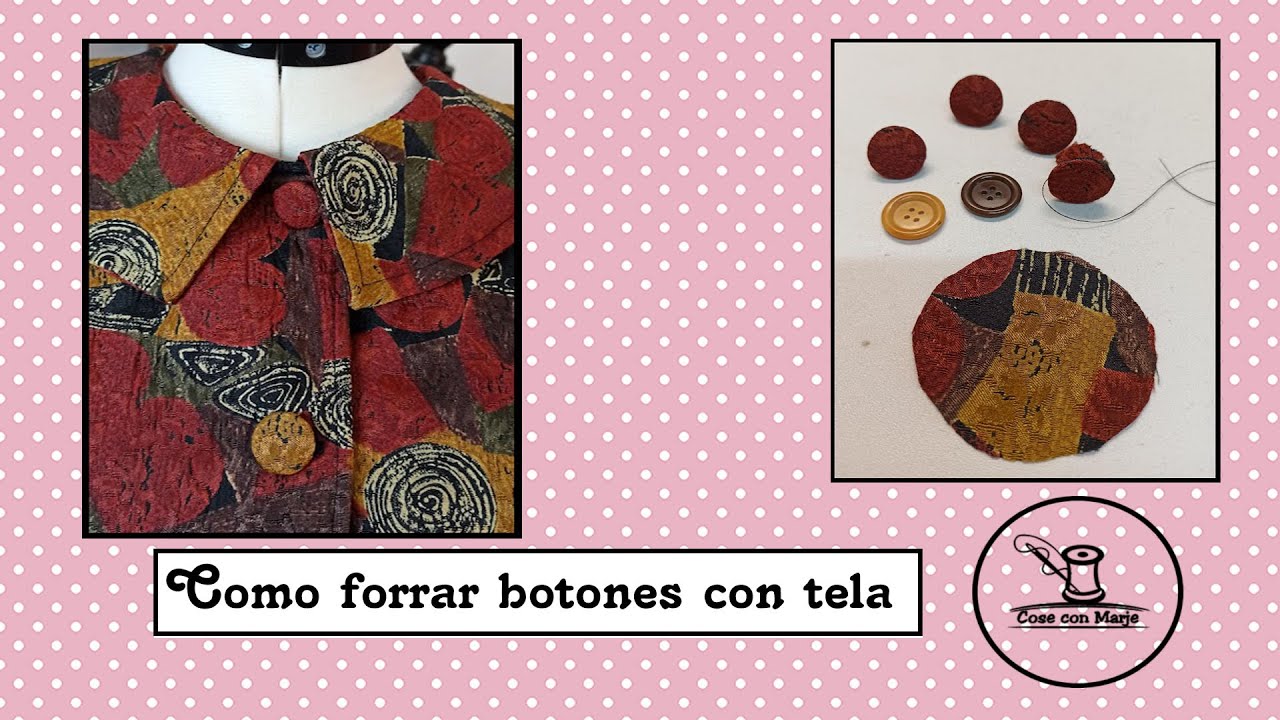 Como forrar botones a mano de la misma tela de tu trabajo😍😍😍 - YouTube