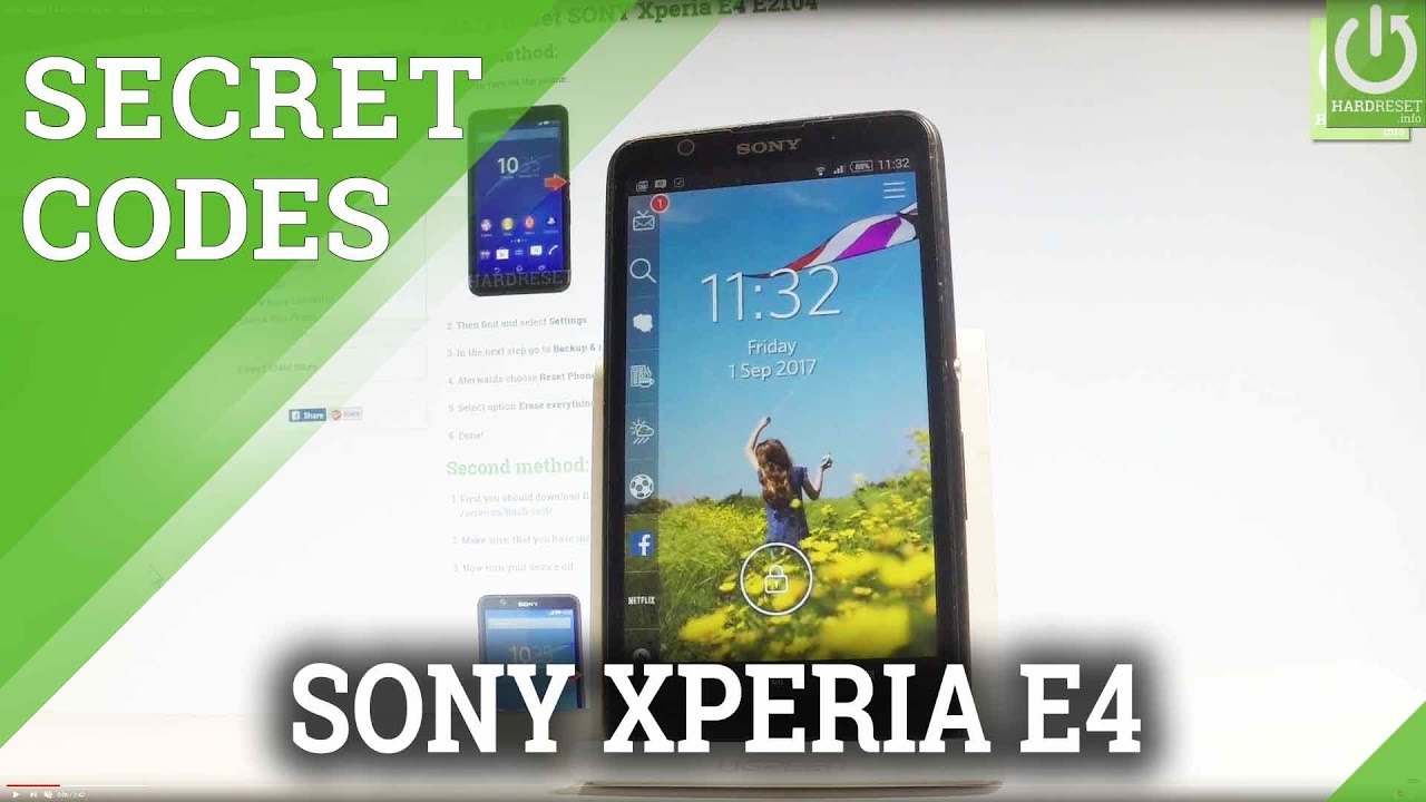 SONY Xperia E4 SERVICE MENU / Hidden Mode / Service Code - YouTube