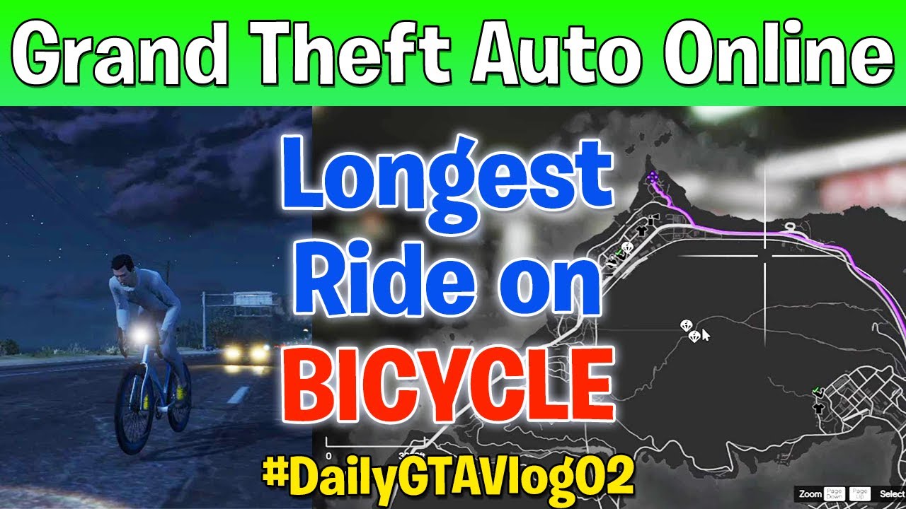 GTA Online Longest Ride on BICYCLE | Grand Theft Auto Daily Gameplay ...