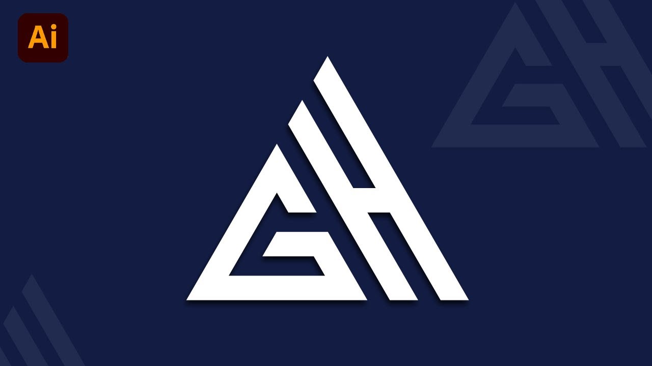 How To Design Triangle Logo Letters In Any Shape | Adobe Illustrator ...