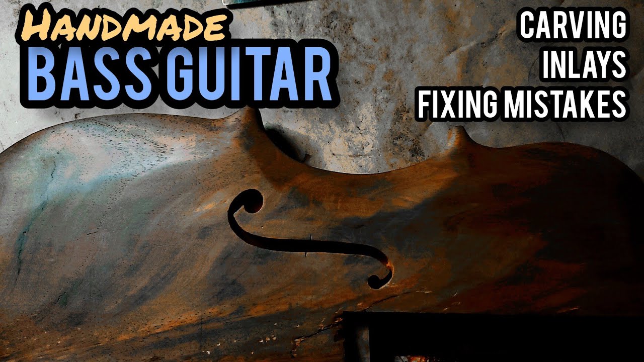 Handmade Bass Guitar Build - Part 3: Fretboard Inlays, Carving The F ...