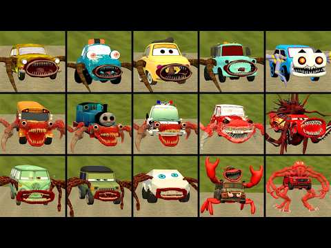 New Forms Of Monster Car: Old Car, Taxi Car Eater, Bus Eater, Thomas Eater, Police Car in Gmod!!
