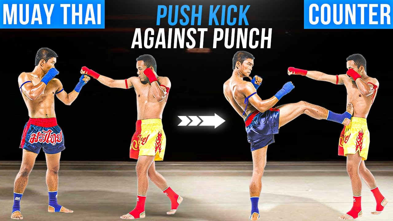 USE PUSH KICK to DEFEND against PUNCH! | MUAY THAI - YouTube