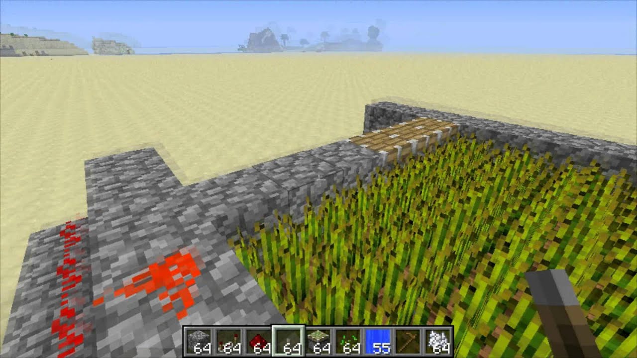 Minecraft Redstone Creations Automatic Wheat/Potato/Carrot Farm - YouTube