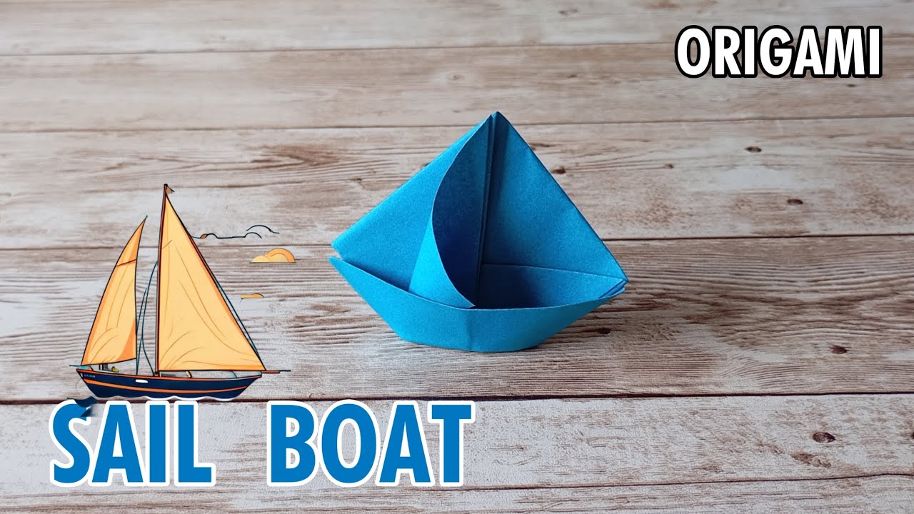 SIMPLE AND EASY ORIGAMI SAIL BOAT ⛵|HOW TO MAKE A CUTE PAPER BOAT ...