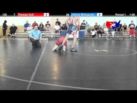 2012 Schoolboy Nat. Duals 128: Thomas Dull vs. Johnny Mologusis - YouTube