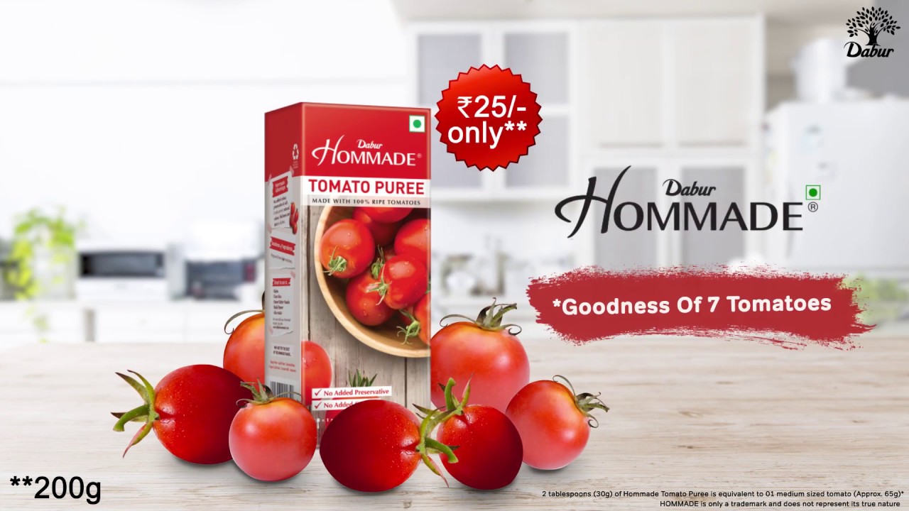 Dabur Hommade Tomato Puree – Easy Hommade Goodness of Tomatoes - YouTube