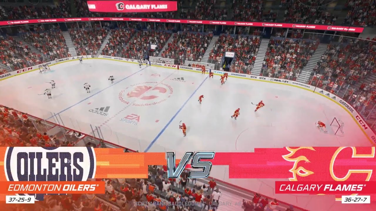 NHL 21 Full Match - Edmonton Oilers vs Calgary Flames - Simulation ...
