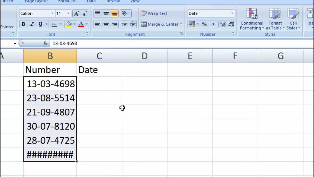 Change into Date Format in Microsoft Excel@COMPUTEREXCELSOLUTION - YouTube