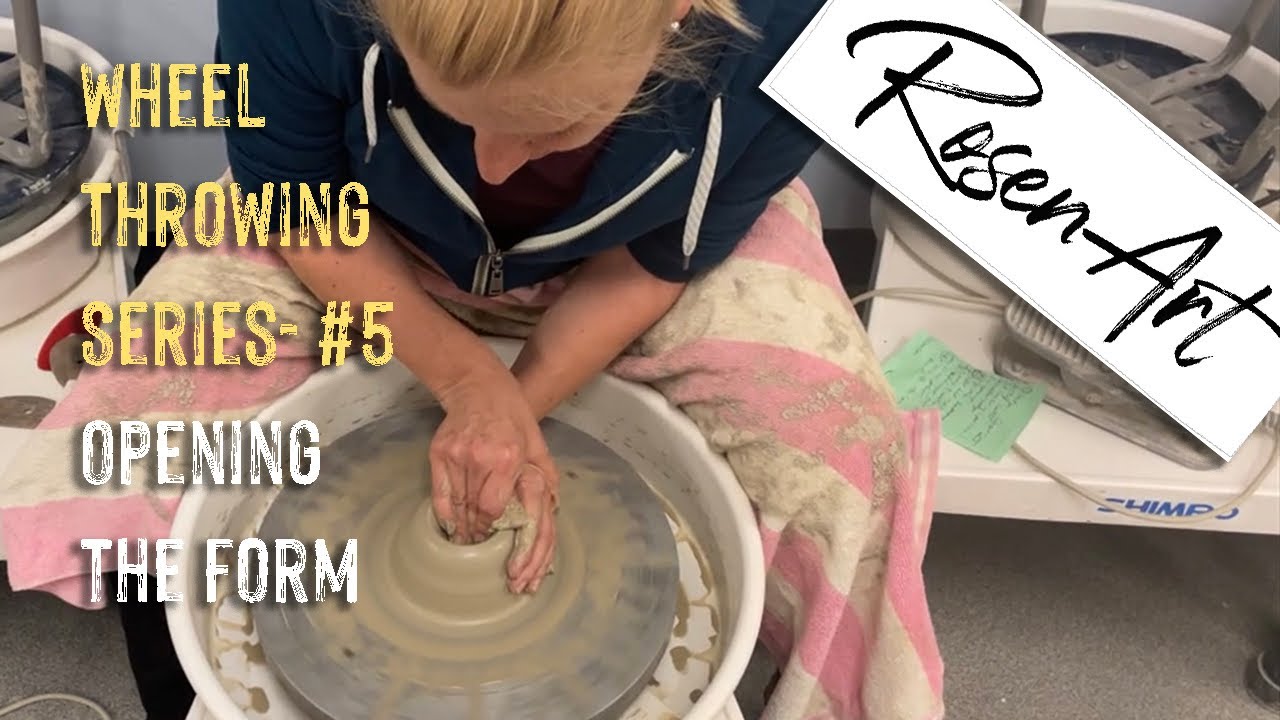 How to Wheel Throw, Step 5- Opening the Form - YouTube