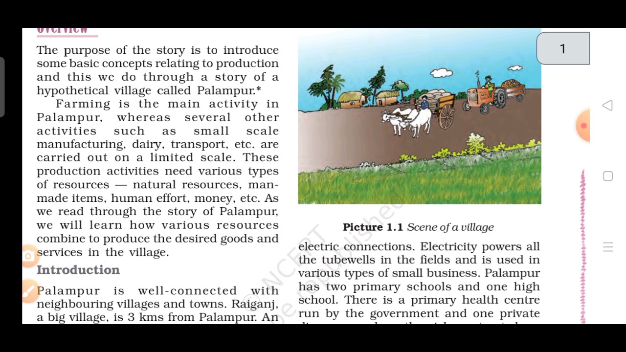 9 class chapter The story of village palampur part 1 - YouTube