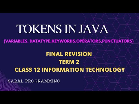 Tokens in Java (Variables,Datatype, Keywods,Operators,Punctuators) class 12 IT term 2 CBSE - YouTube