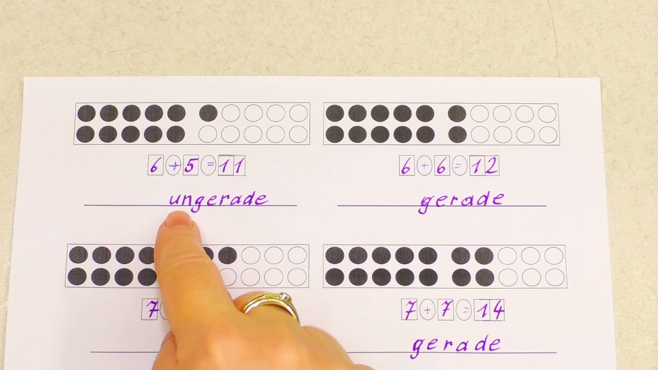 gerade Zahlen - ungerade Zahlen - YouTube