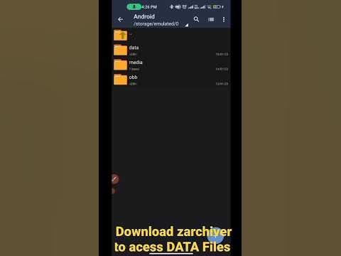 How to Open DATA Files Folder Easy way #android #zarchiver #datafolder - YouTube