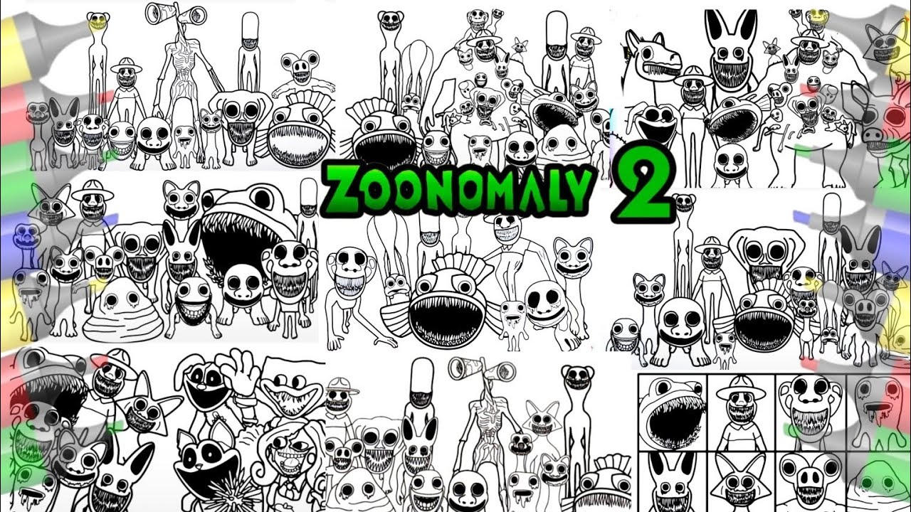 ZOONOMALY Coloring Pages / How To COLOR All BOSSES and MONSTERS from ...
