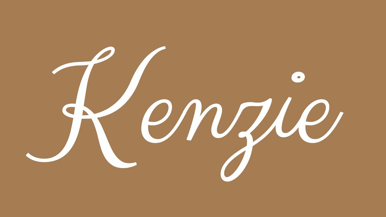 Learn how to Sign the Name Kenzie Stylishly in Cursive Writing - YouTube