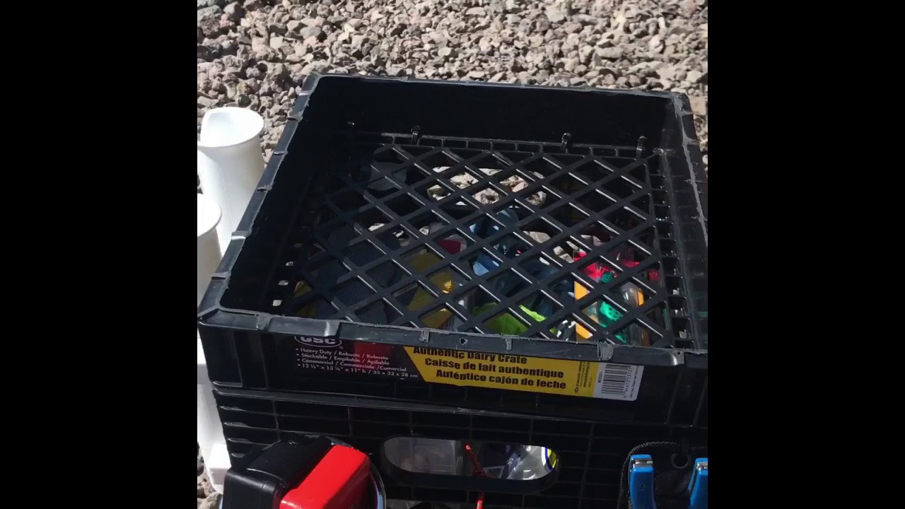 Paddle Boarding Fishing Milk Crate - YouTube