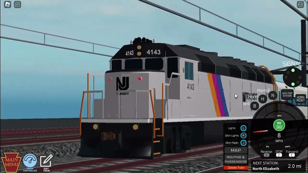 Northeast Corridor Train Sim Amtrak Passes New Jersey Passenger train (Roblox short) - YouTube
