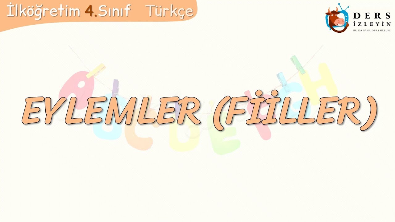 EYLEMLER (FİİLLER) - YouTube