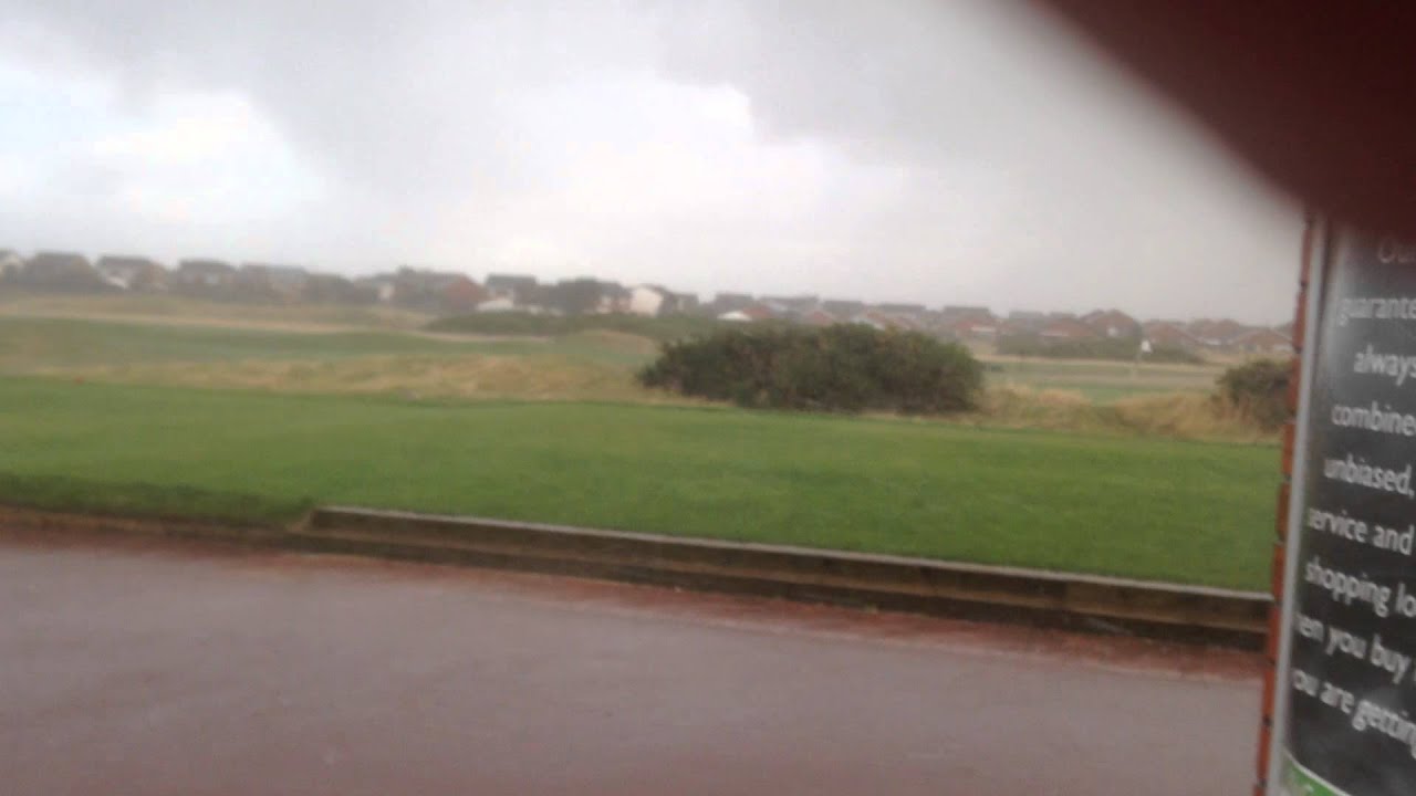 Storm hits St Anne's Old Links - YouTube
