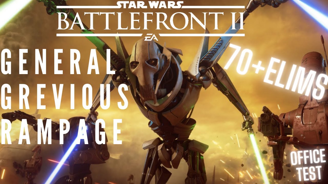 Star wars battlefront 2 General Grevious Bloodthirsty rampage - YouTube