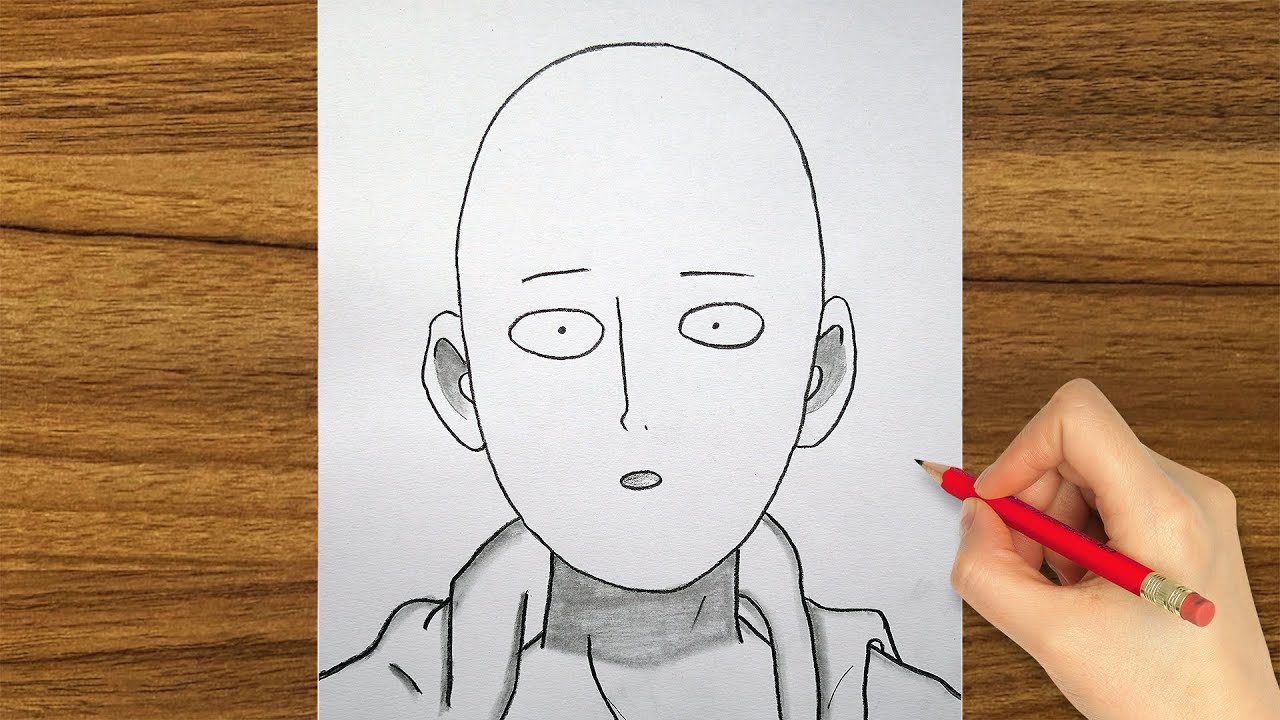 How To Draw Saitama (One Punch Man) || Easy Anime drawing || Drawing ...