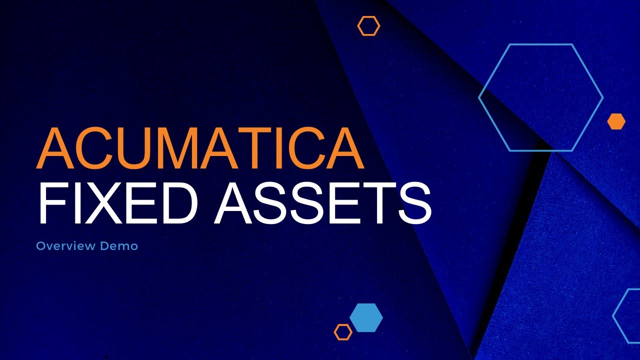 Acumatica Fixed Assets - YouTube