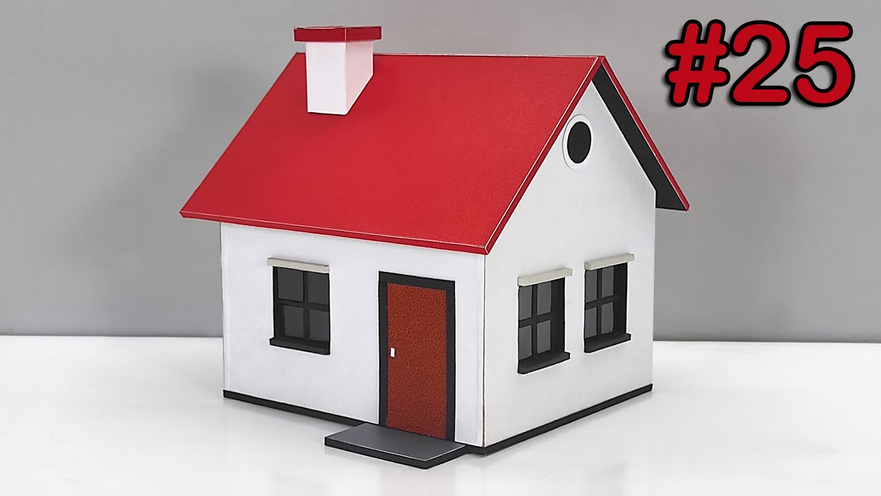 Making a Simple Mini House From Cardboard - Miniature House #25 - YouTube